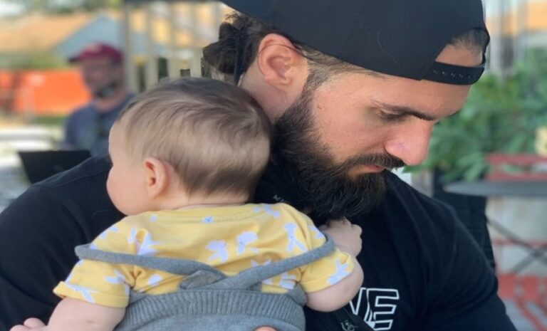 WWE Star Becky Lynch Shares New Photo Of Seth Rollins And Baby Roux