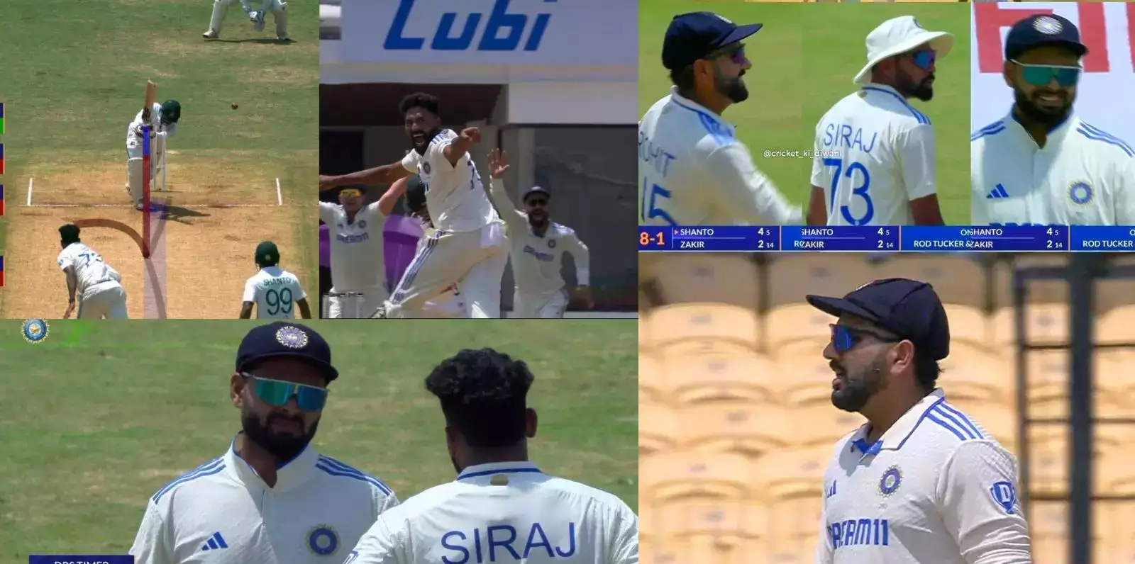 Watch- Mohammed Siraj Fumes As Rishabh Pant, Rohit Sharma Refuse DRS ...