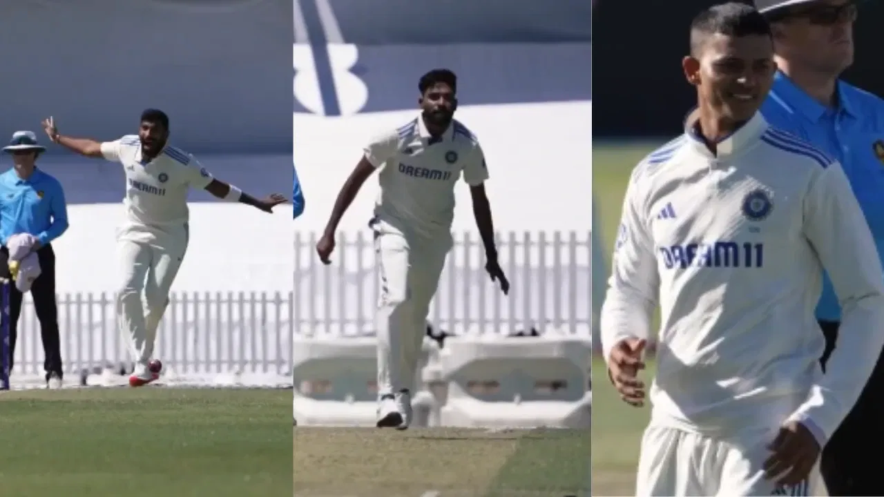 Watch- Jasprit Bumrah, Mohammed Siraj Make India Batters Uneasy; Yashasvi Jaiswal Turns Leg-Spinner