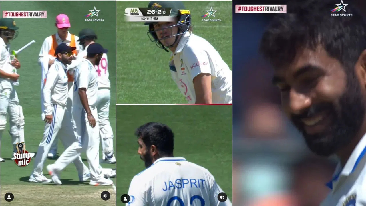 Watch- Virat Kohli Eggs Jasprit Bumrah On, Says “ Here’s Your Man Now” As Sam Konstas Bats